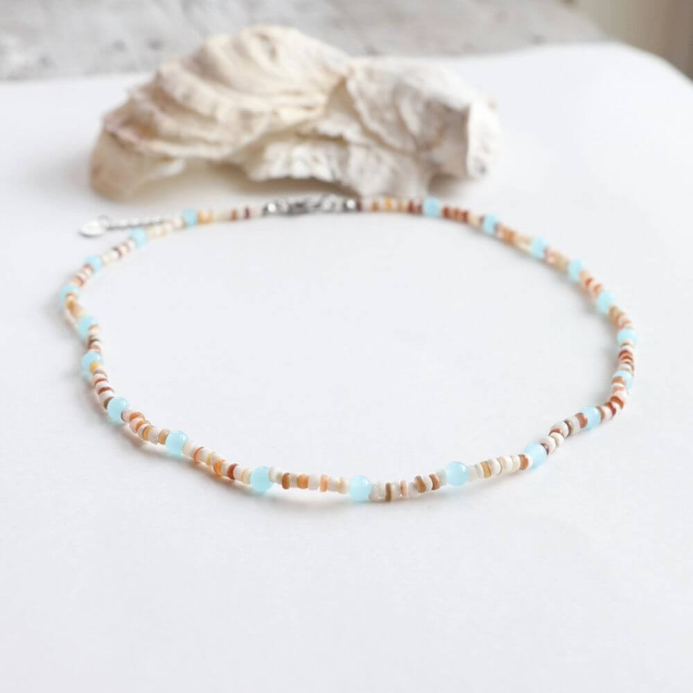 Puka Shell Surf Point Choker | Coastal Necklace for Beach Lovers