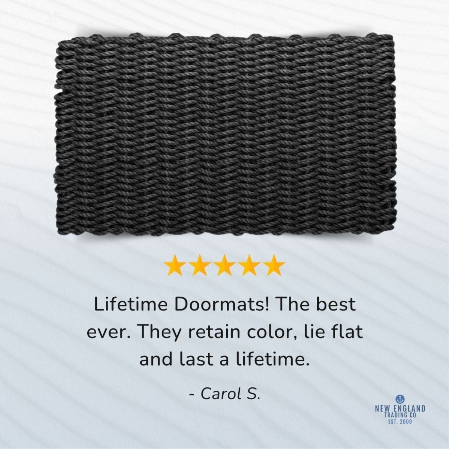 Black Lobster Rope Doormat | Nautical Welcome Mat | New England Trading Co