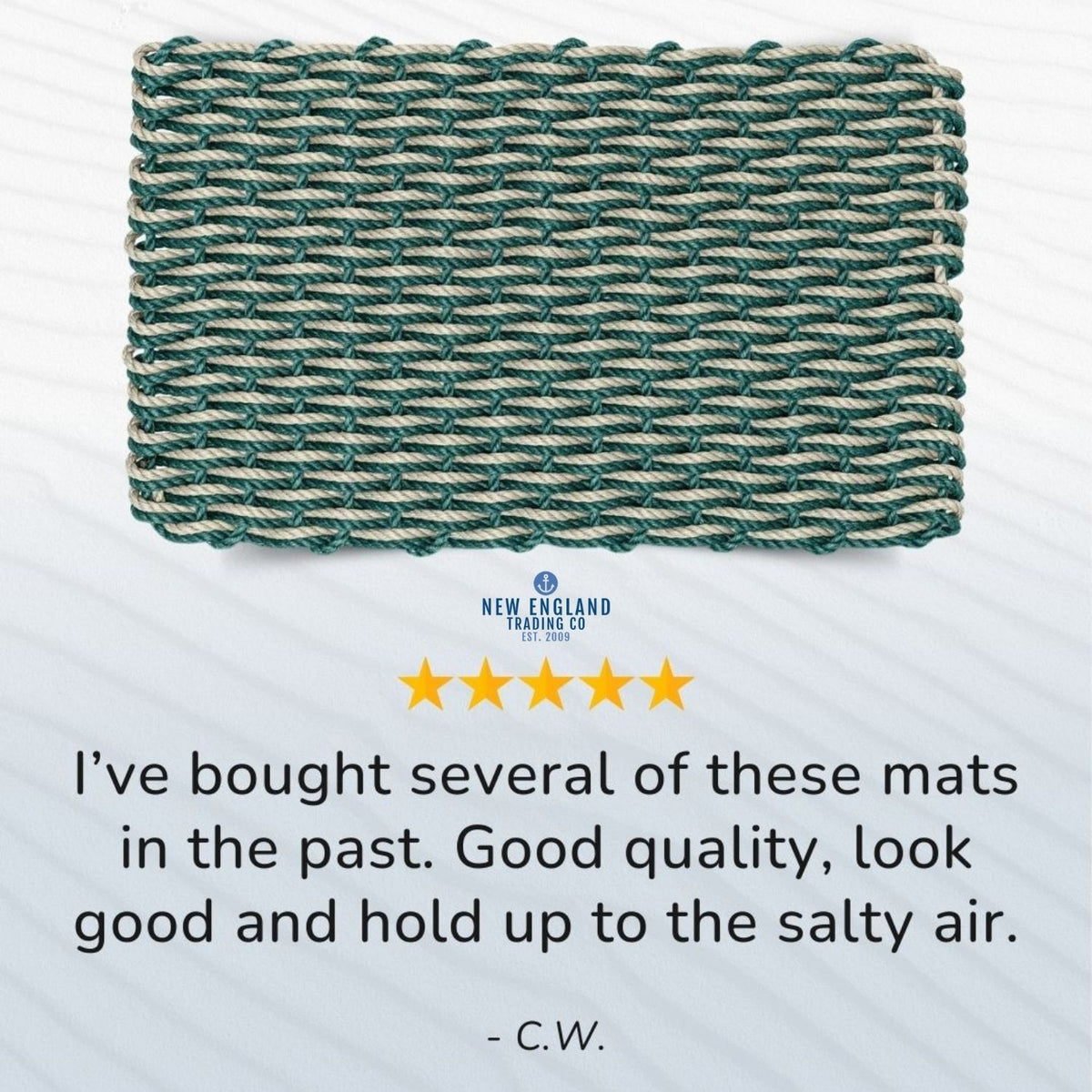 Lobster Rope Doormat | Nautical Outdoor Entry Mat | New England Trading Co