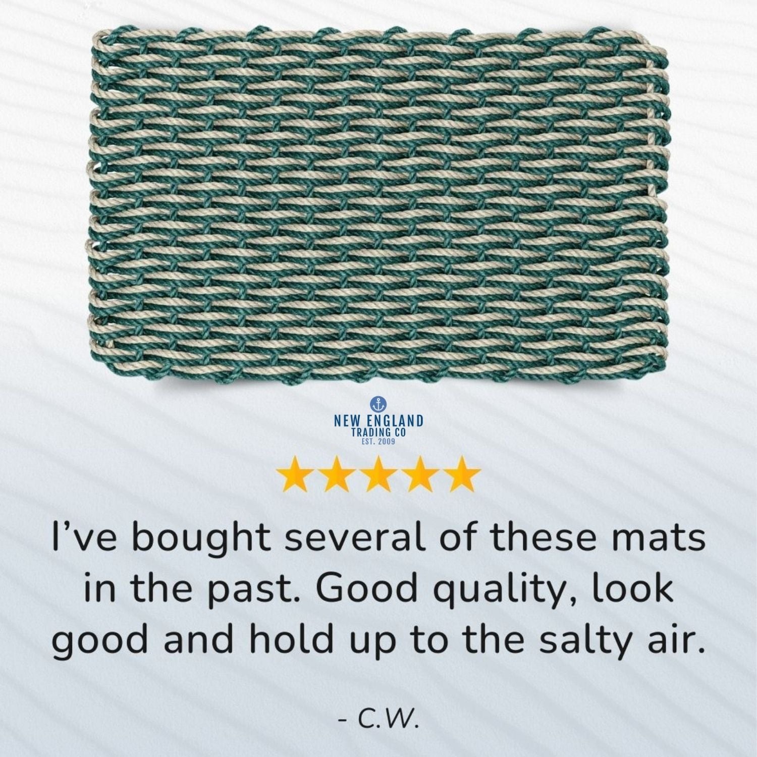 Lobster Rope Doormat | Nautical Outdoor Entry Mat | New England Trading Co