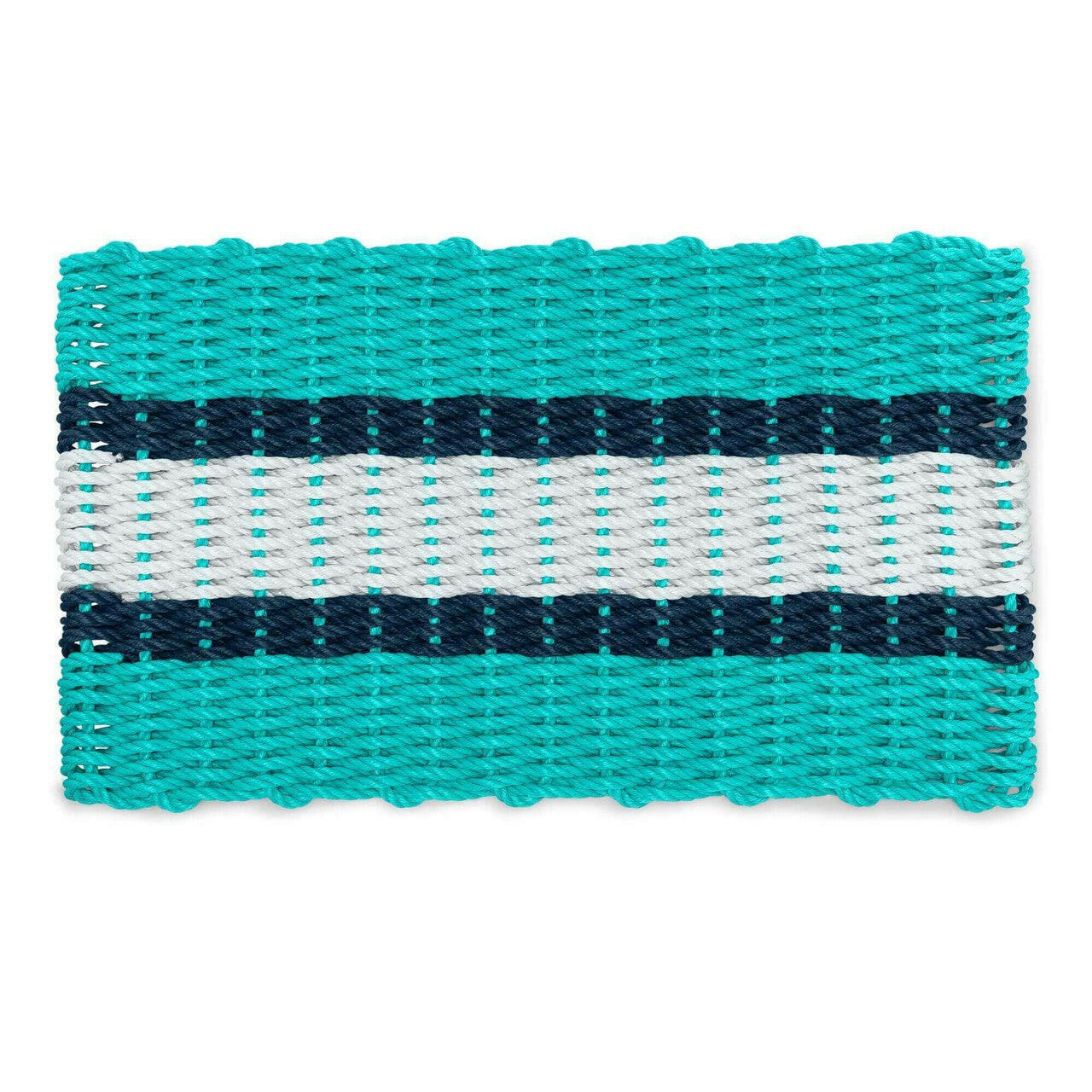 Teal, Navy & Seafoam Entry Mat | Nautical Doormats | New England Trading Co